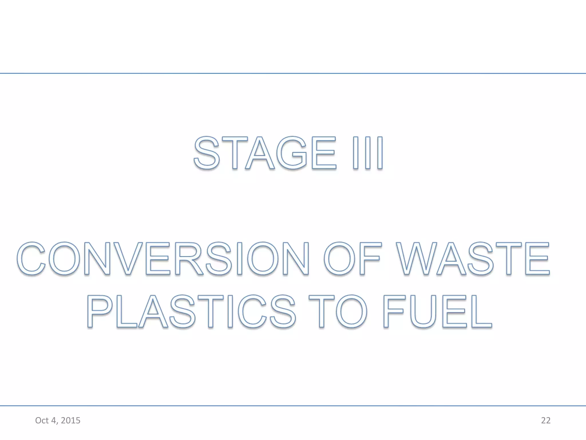 Waste plastics to fuel conversion using pyrolysis | PPT