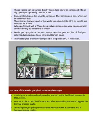 Waste tyre pyrolysis plant | DOC