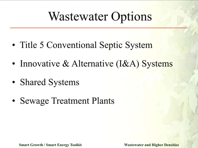 Wastewater Alternatives Advanced systems | PPT