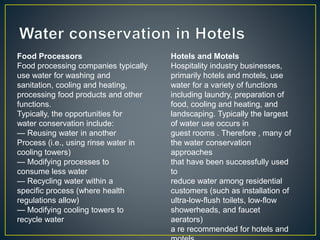 Waste water and energy management in hotels & resorts | PPTX