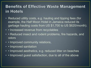 Waste water and energy management in hotels & resorts | PPTX