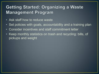 Waste water and energy management in hotels & resorts | PPTX