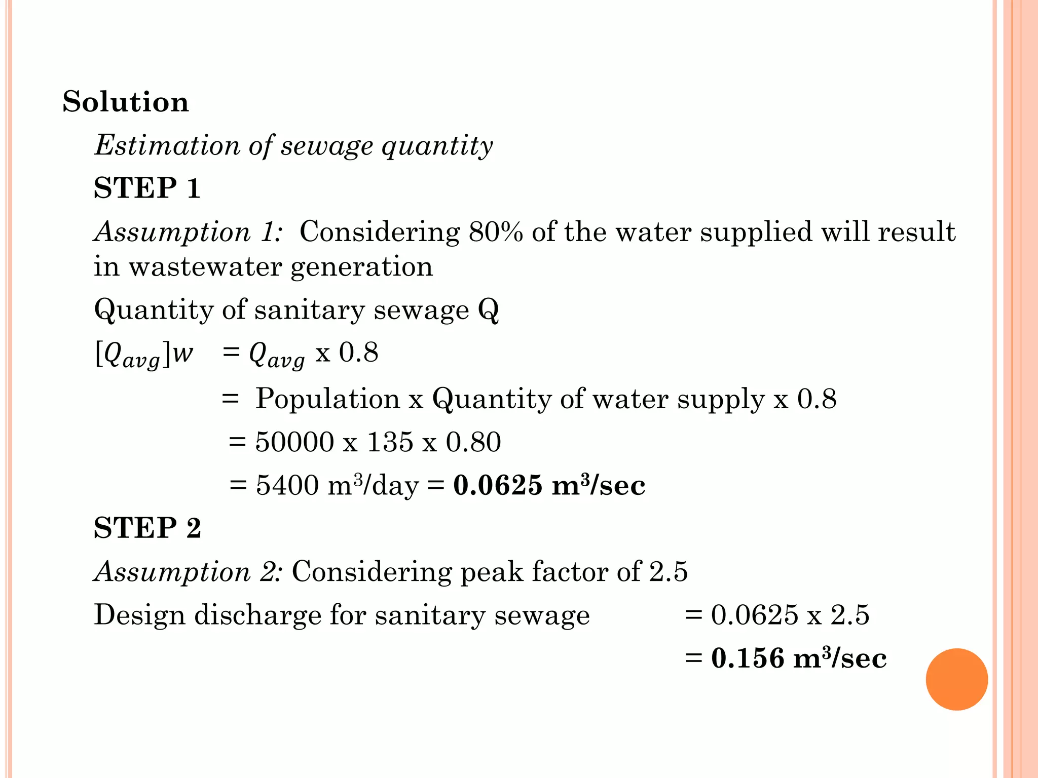 Waste water estimation | PDF