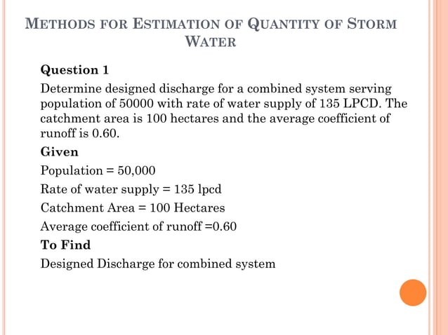 Waste water estimation | PDF