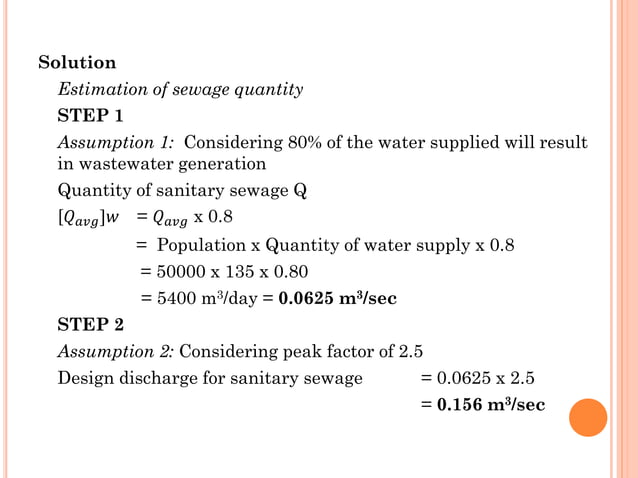Waste water estimation | PDF