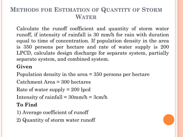 Waste water estimation | PDF