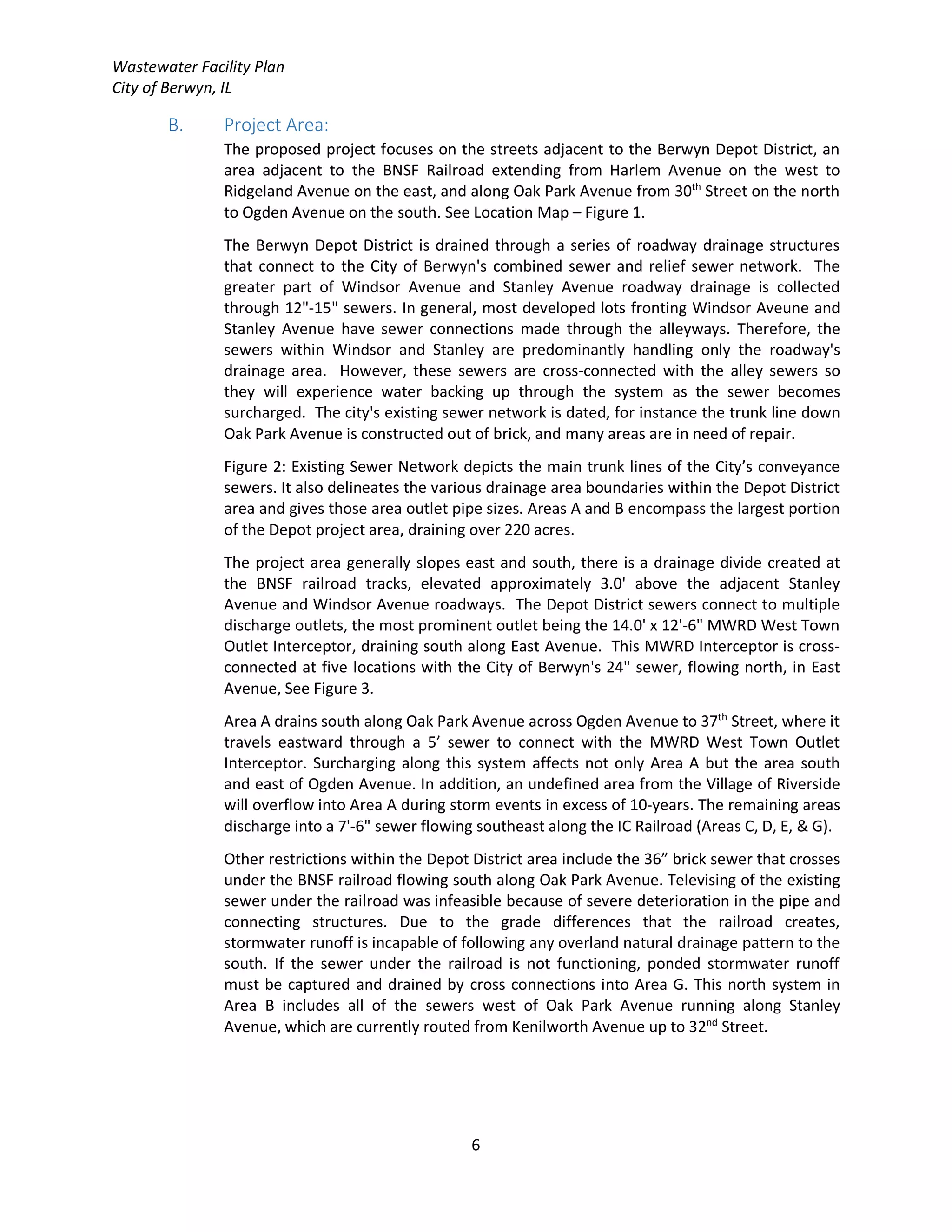 Berwyn Wastewater Facility Plan 2014 (City and Depot District) | PDF