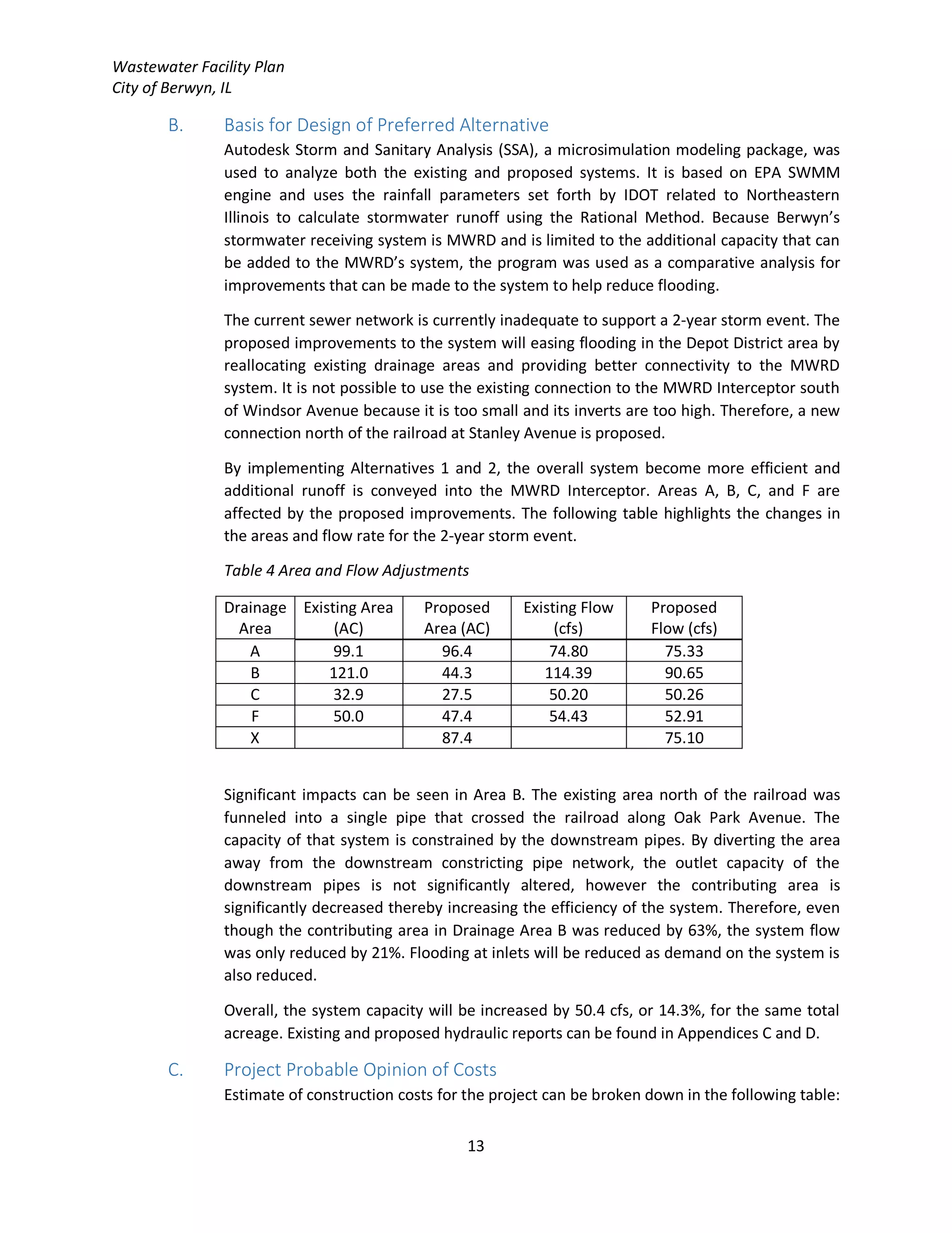 Berwyn Wastewater Facility Plan 2014 (City and Depot District) | PDF