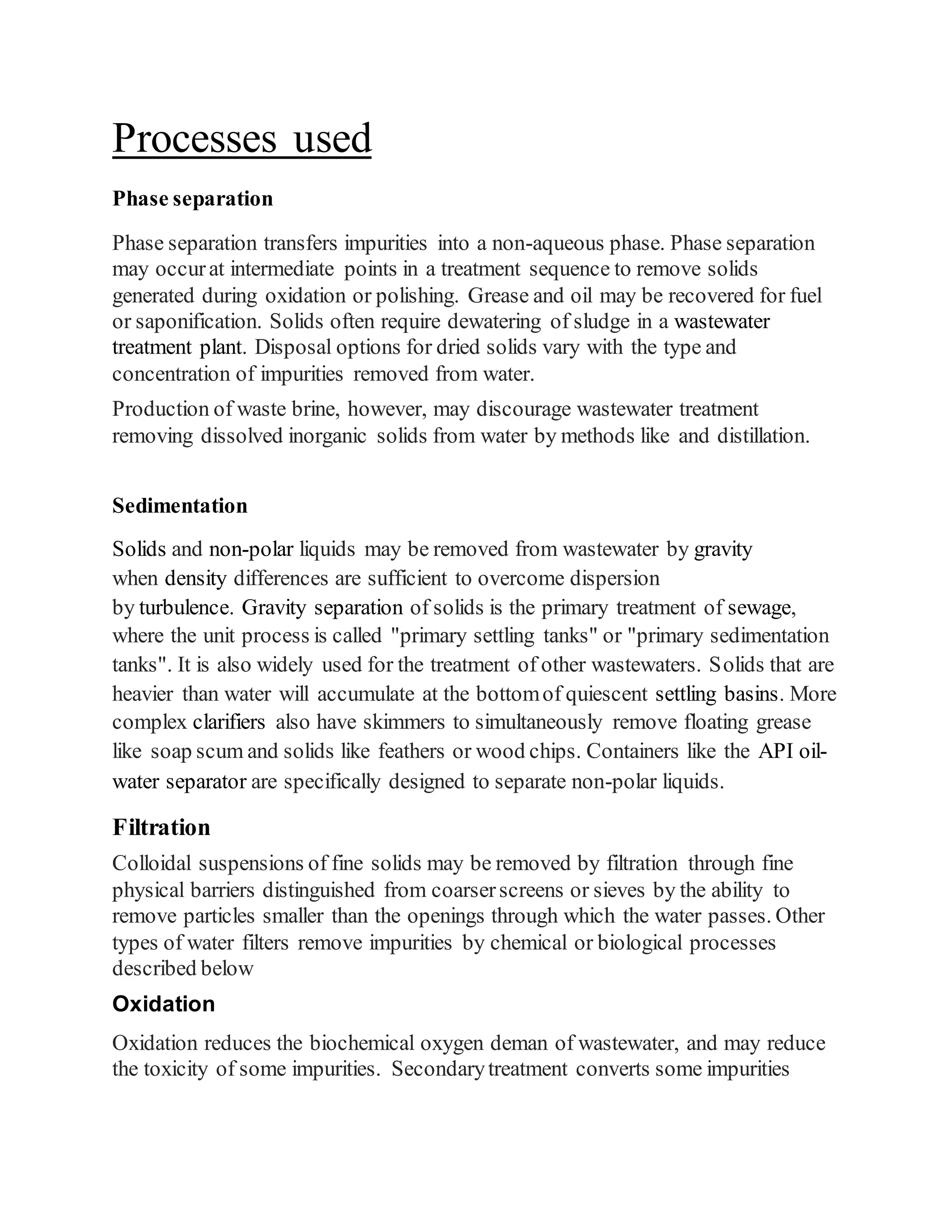 Waste water management | DOCX