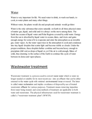 Waste water management | DOCX