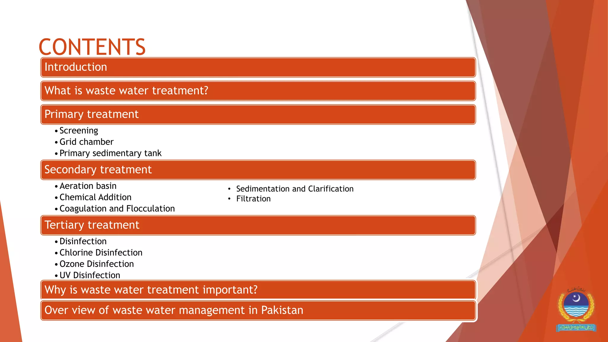 Waste water management | PPTX
