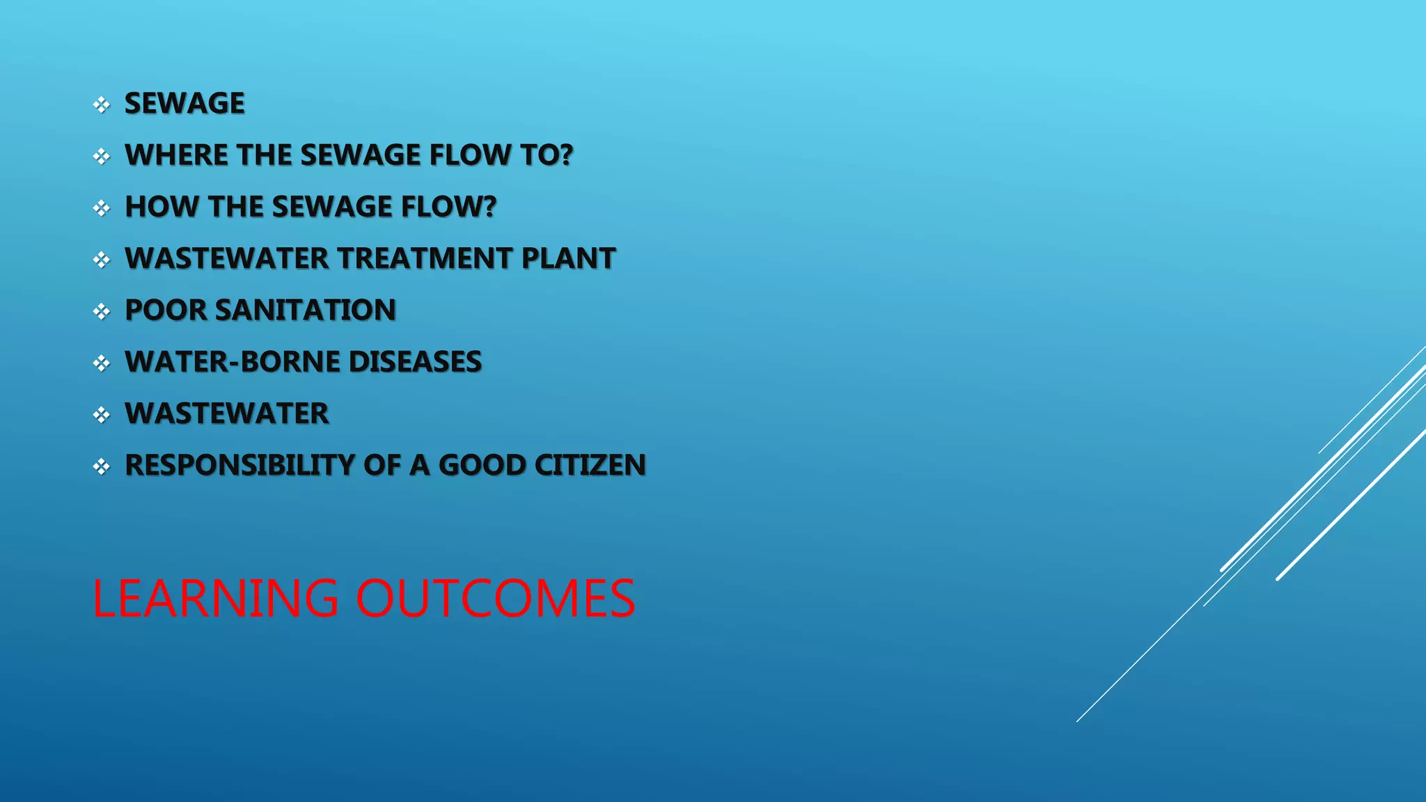Waste water management story | PPTX