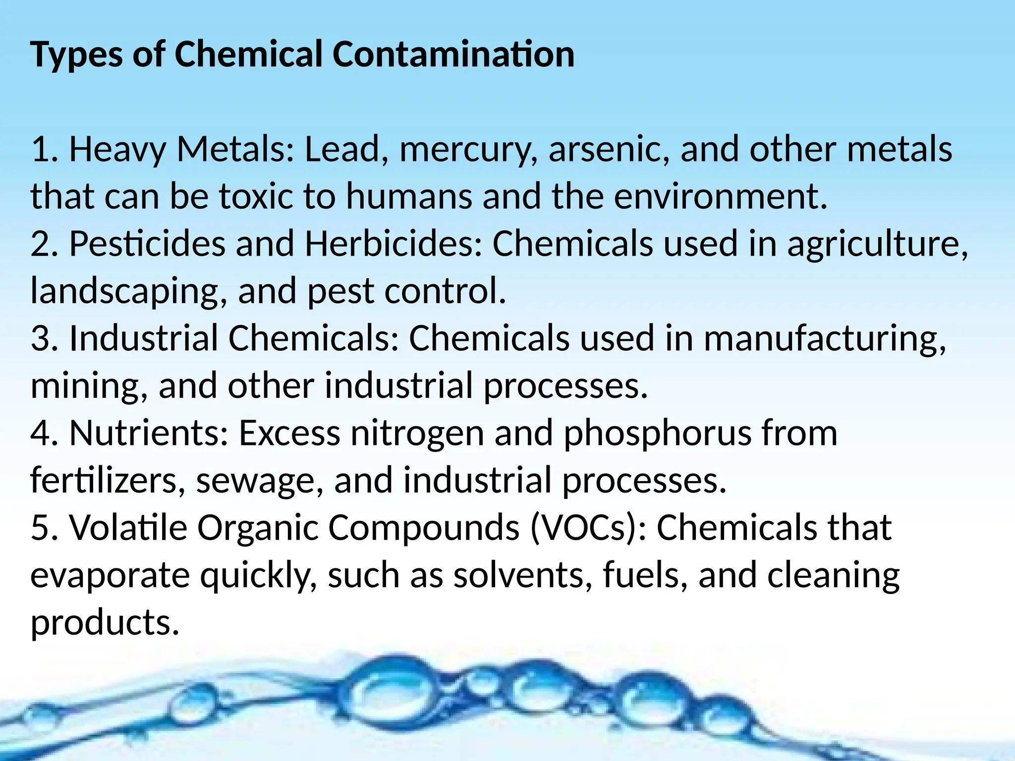 Types and source of contamination in wastewater | PPT