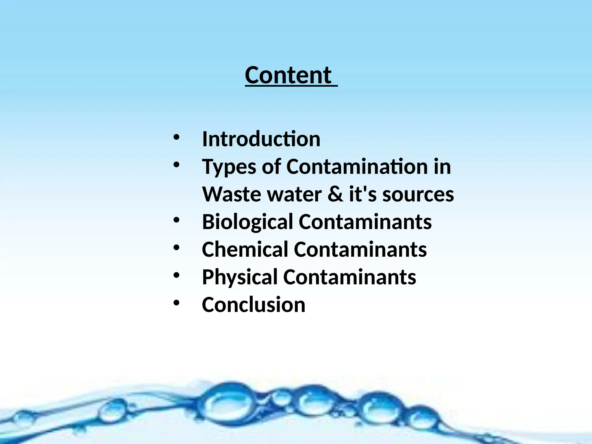 Types and source of contamination in wastewater | PPT
