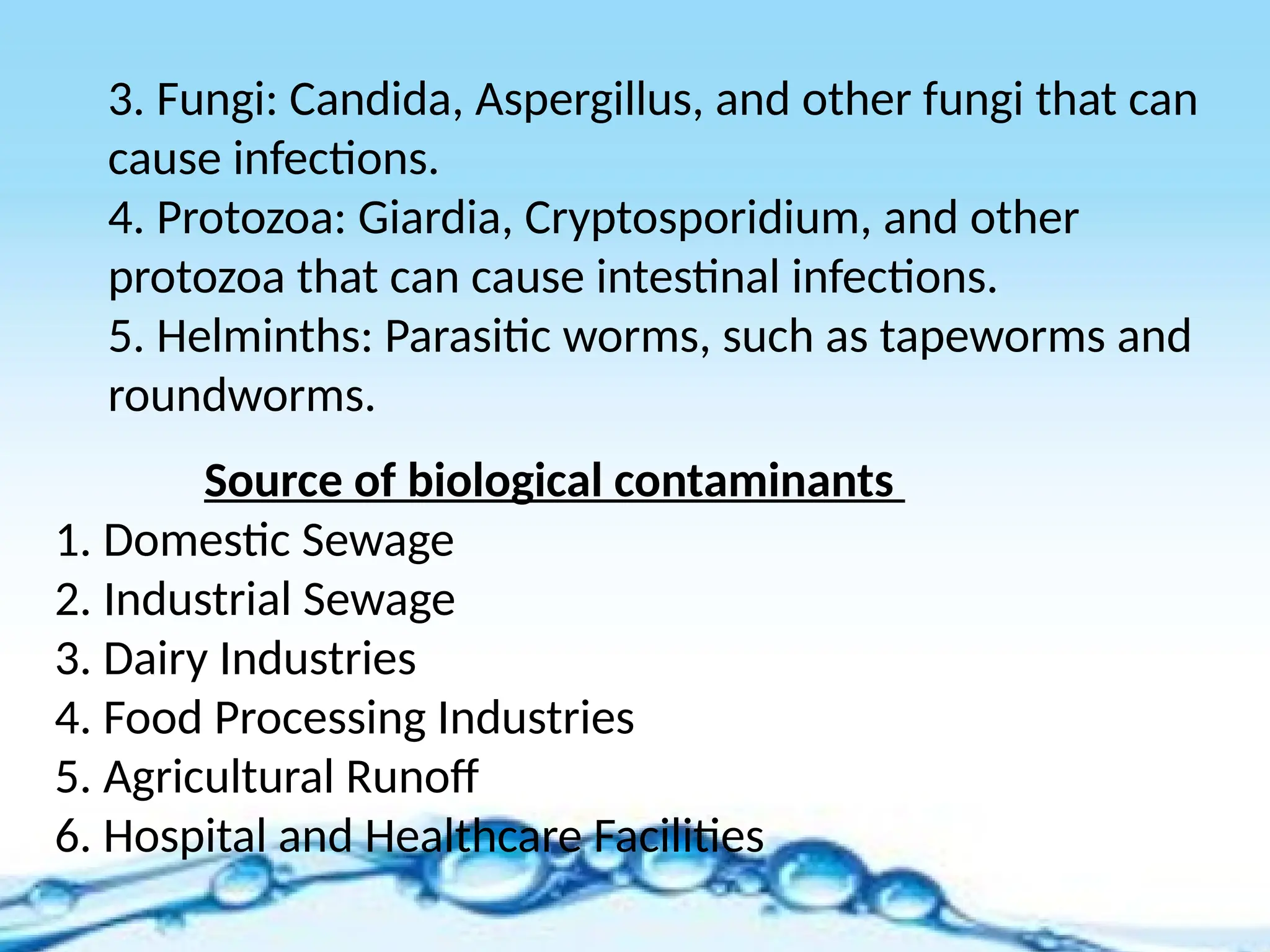 Types and source of contamination in wastewater | PPT