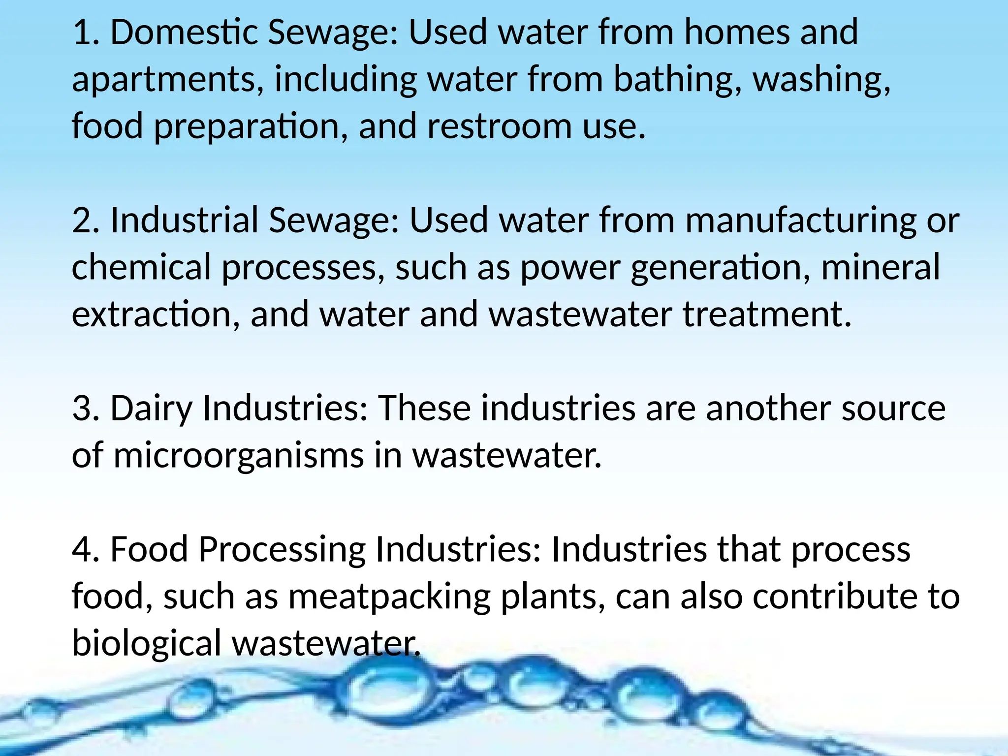 Types and source of contamination in wastewater | PPT