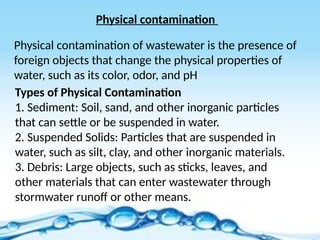 Types and source of contamination in wastewater | PPT