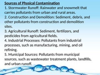 Types and source of contamination in wastewater | PPT