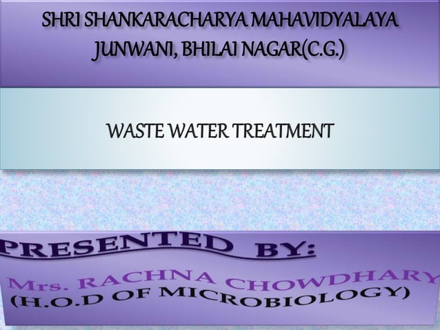 Waste water microbiology | PPT