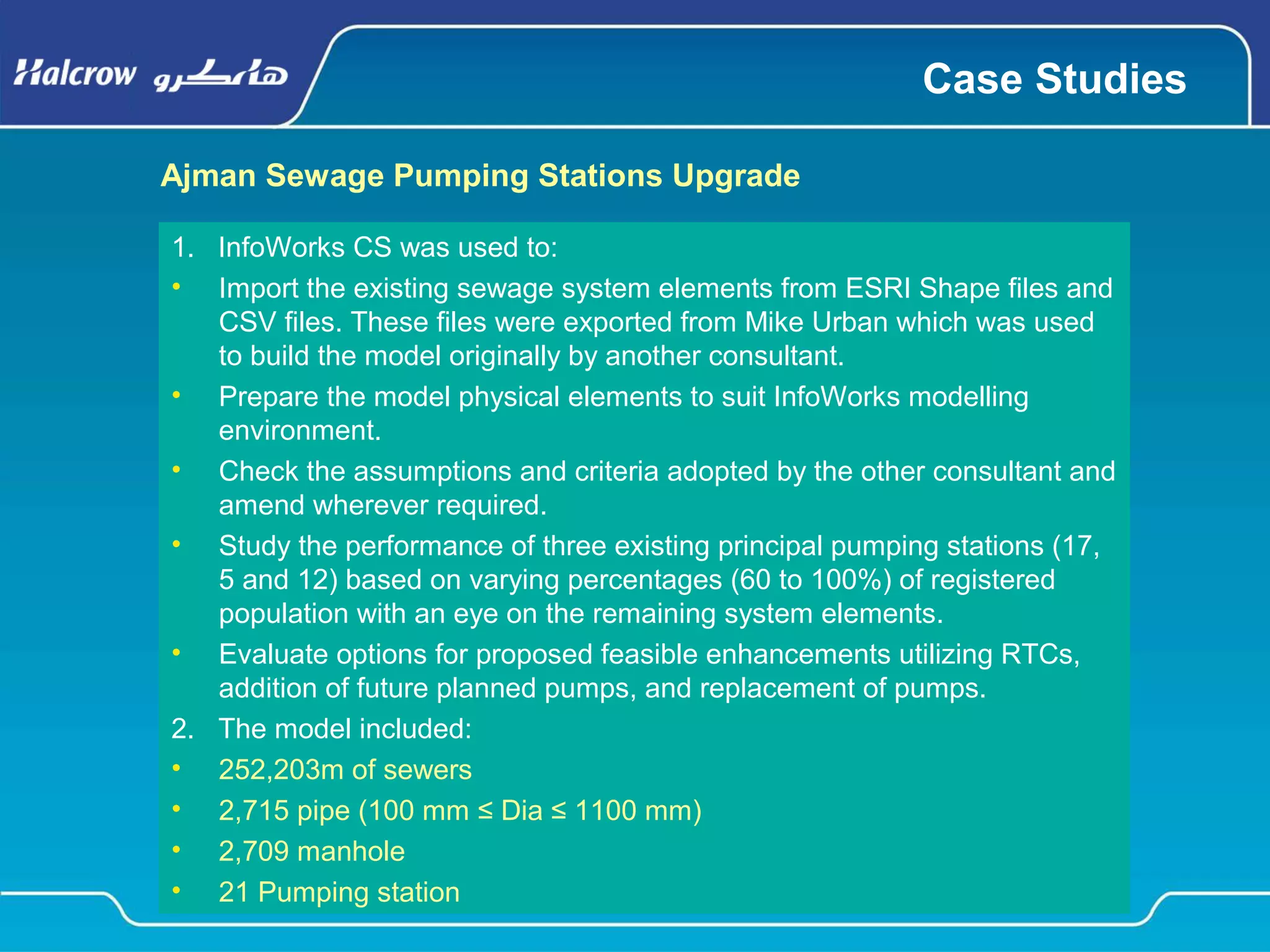 Wastewater networks modeling using info works cs | PPT
