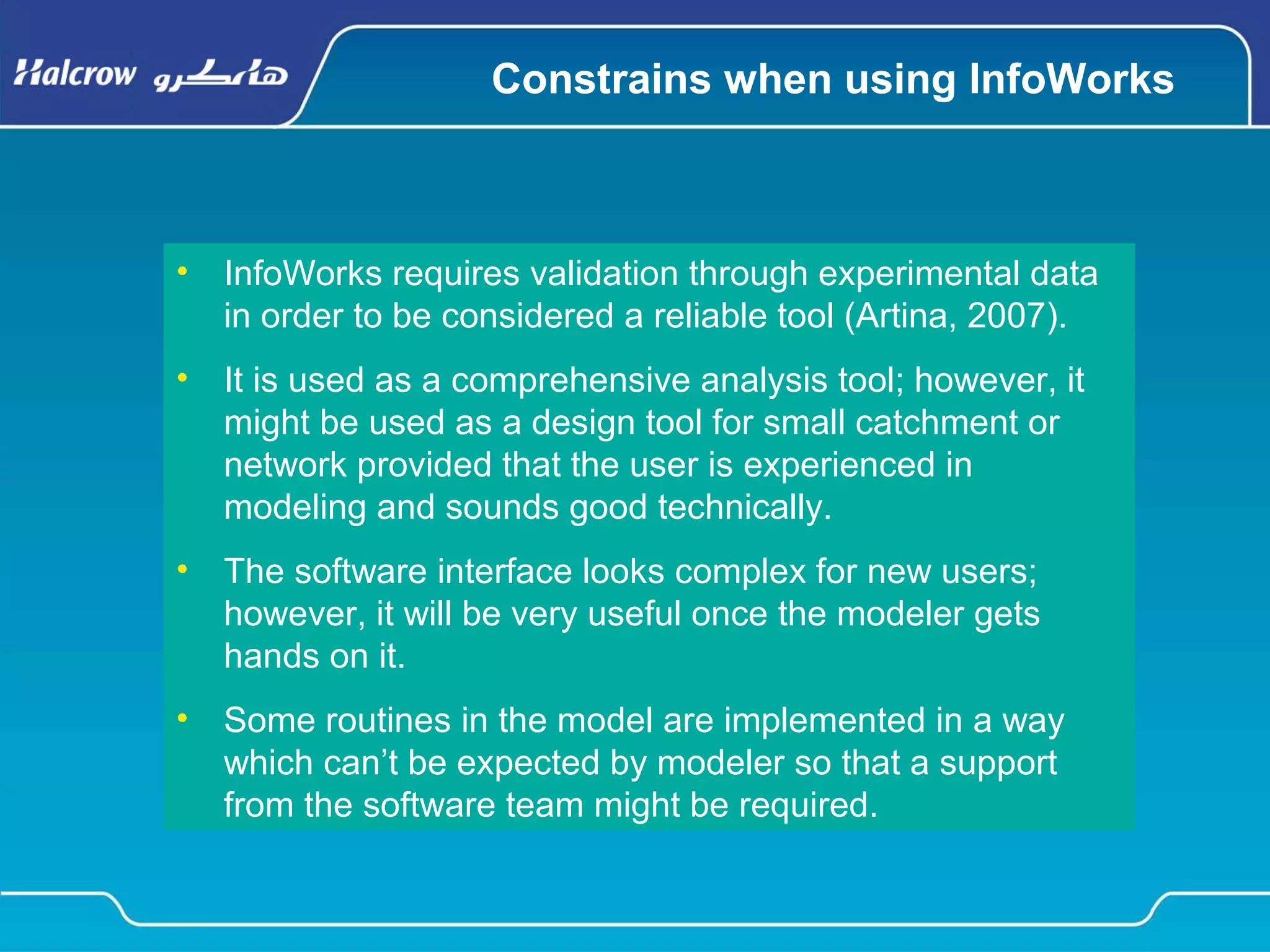 Wastewater networks modeling using info works cs | PPT