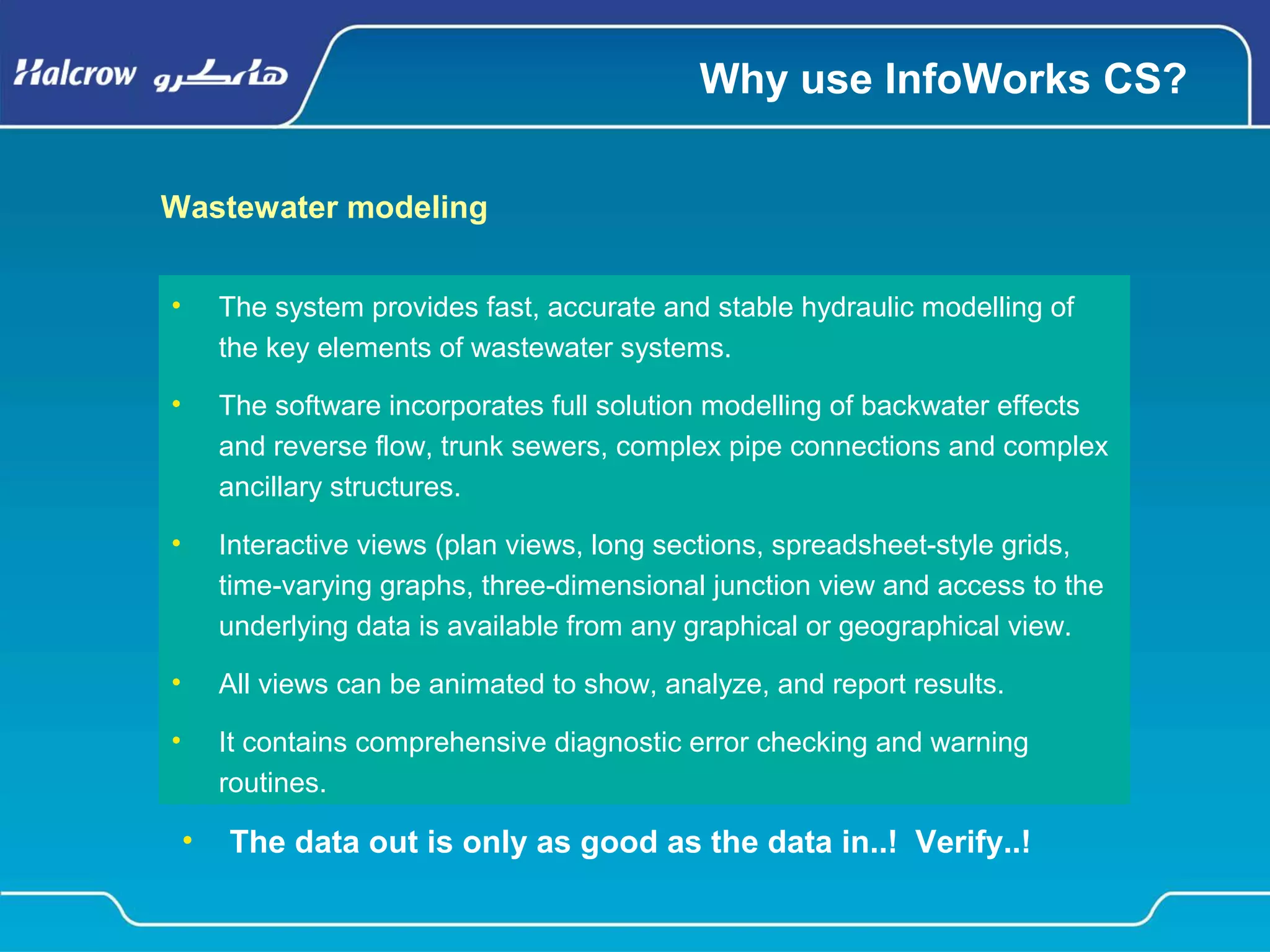 Wastewater networks modeling using info works cs | PPT