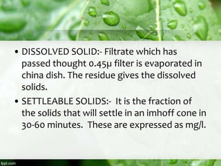 Study of wastewater characterstics | PPTX | Environmental Services ...