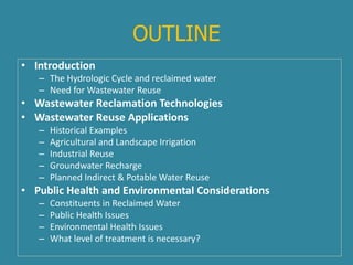 Waste water reuse1 | PPTX