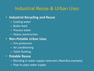 Waste water reuse1 | PPTX