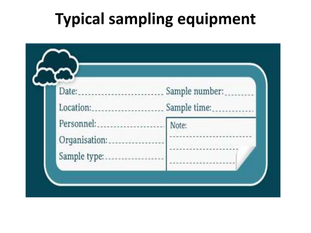 Waste water sampling and analysis | PPTX | Chemistry | Science