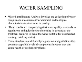 Waste water sampling and analysis | PPTX