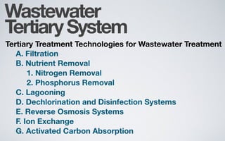 Wastewater tertiary system | PPT