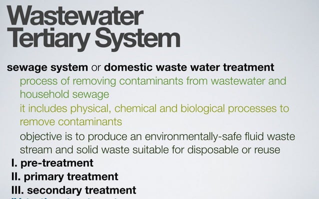 Wastewater tertiary system | PPT