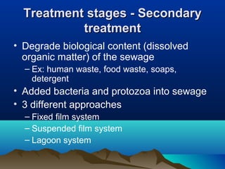 Waste water treatment | PPT