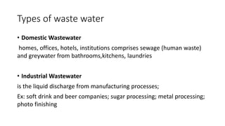 Waste water treatment | PPTX