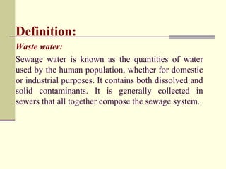 Waste water treatment | PPT