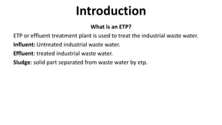 Wastewater treatment by effluent treatment plants | PPTX