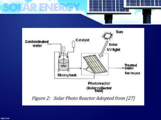 Waste water treatment by solar energy | PPTX