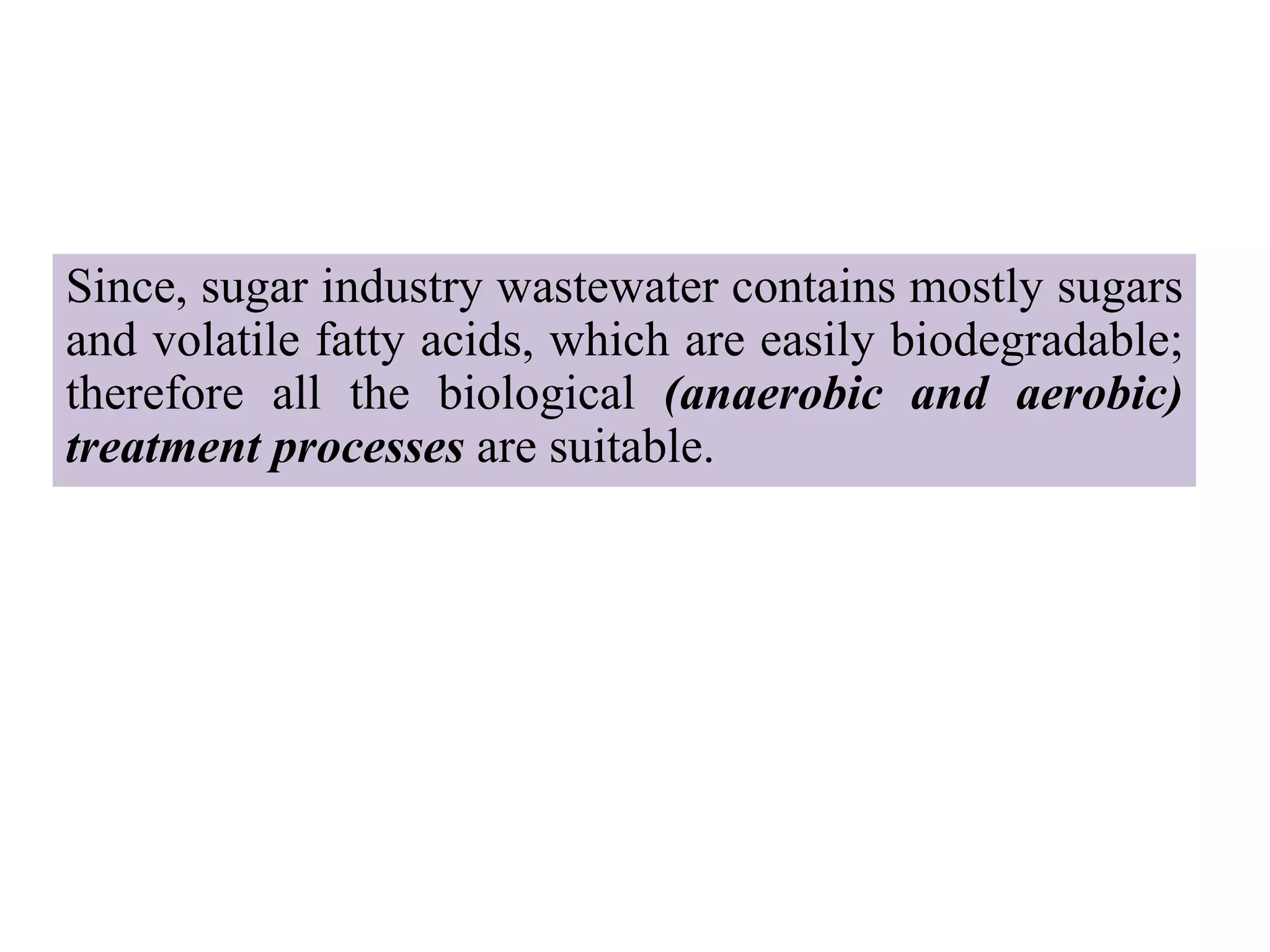 Wastewater Treatment for Sugar Industry | PPTX
