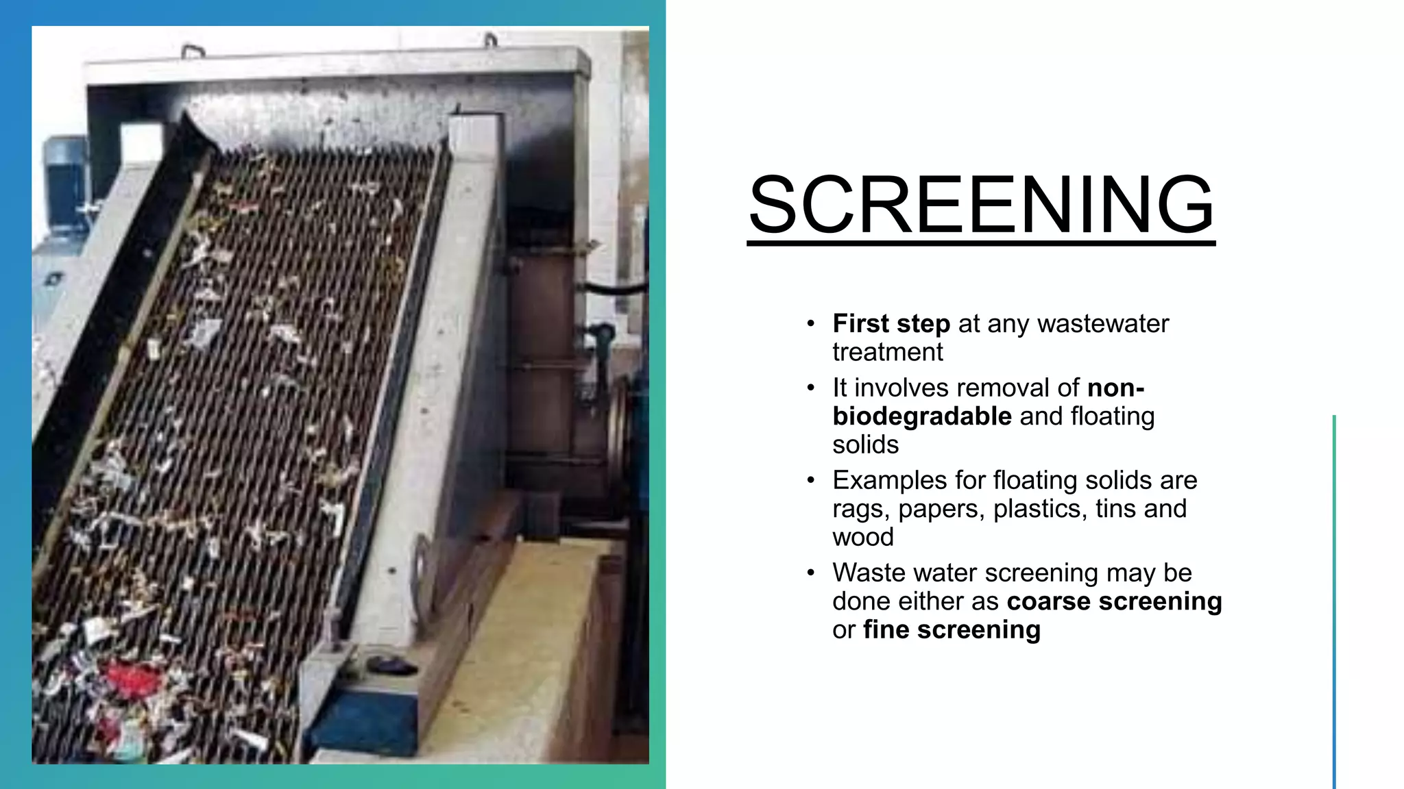 Waste water treatment physical methods | PPTX