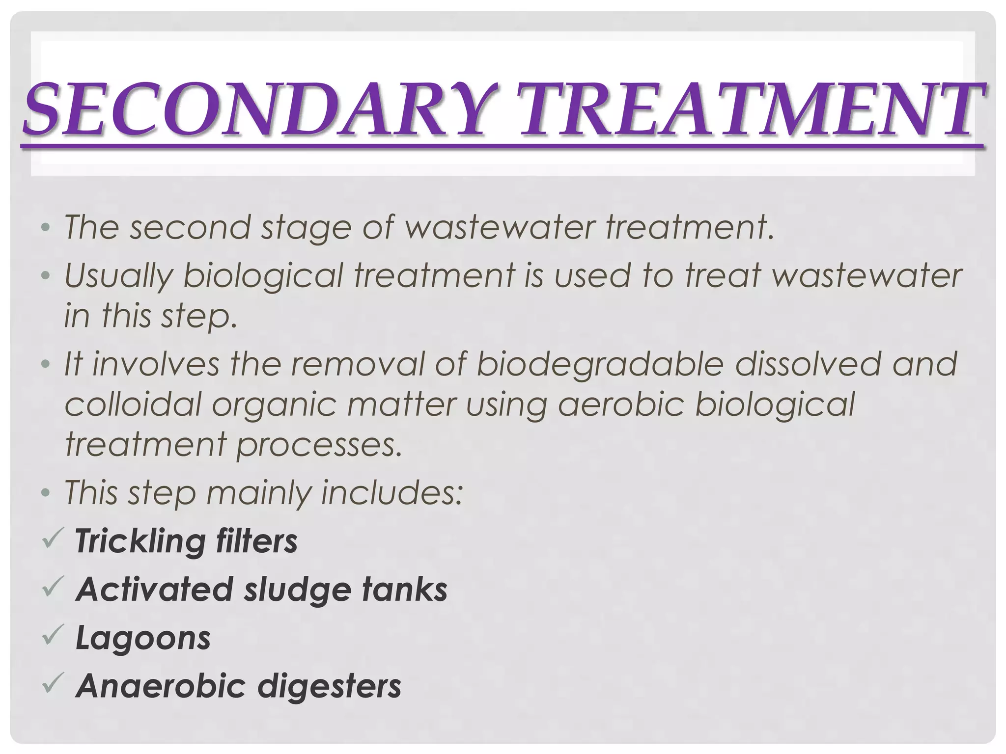 Wastewater treatment plant | PPTX