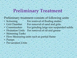 Waste water treatment processes | PPTX