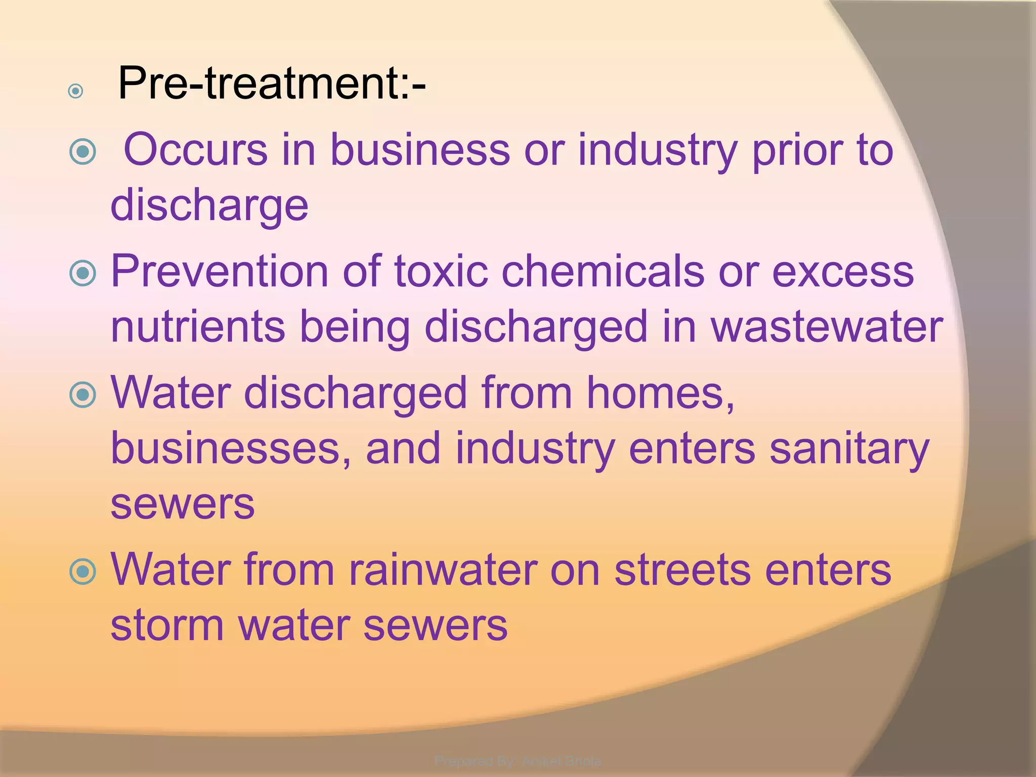Wastewater treatment system | PPTX