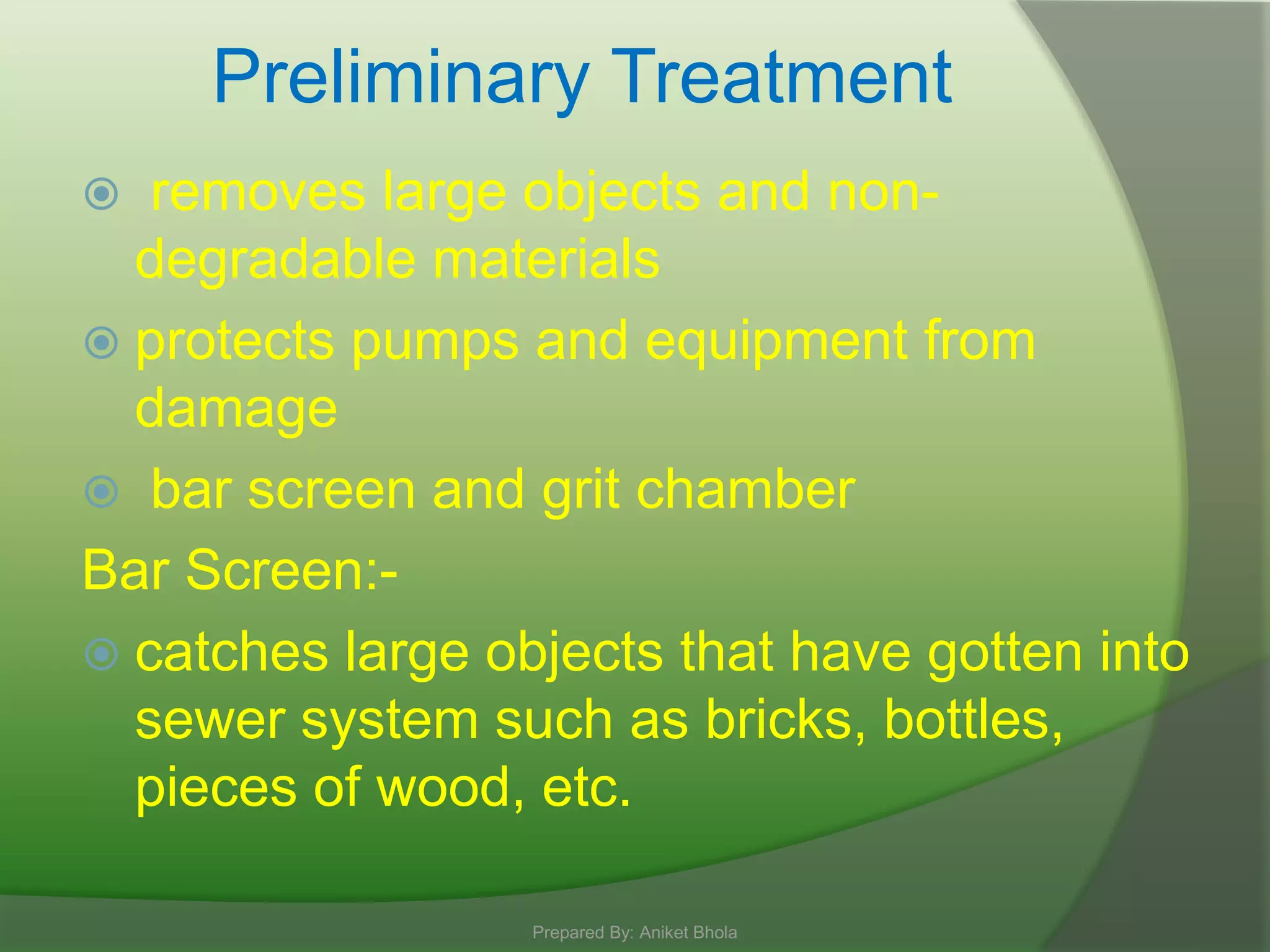 Wastewater treatment system | PPTX