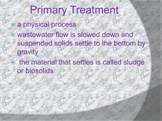 Wastewater treatment system | PPTX