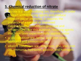 Wastewater treatment technologies for removal of nitrogen and ...