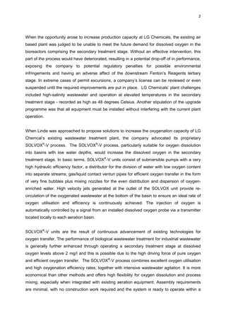 Harnessing oxygen to boost performance in wastewater treatment plant ...
