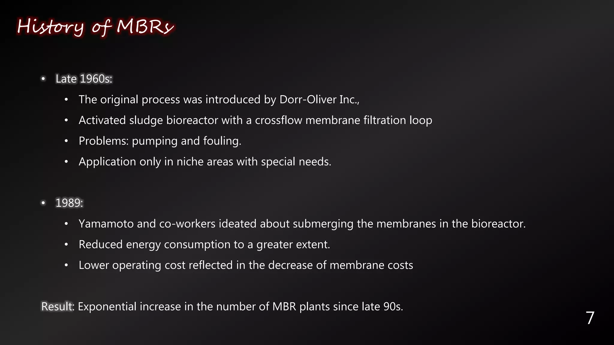 Wastewater treatment using membrane bioreactors | PPTX