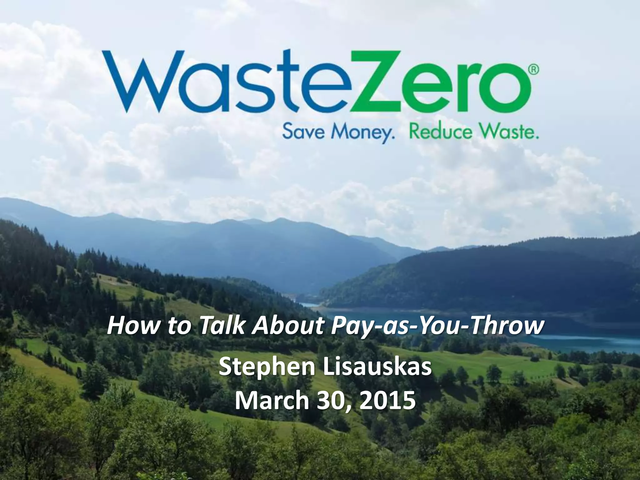 Waste zero massrecycle presentation | PPT