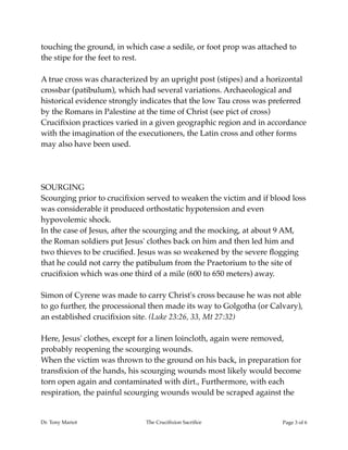 Was the Crucifixion a Sacrifice? Tony Mariot | PDF | First Aid | Injuries